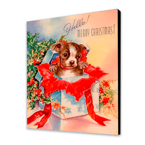 Merry Christmas Puppy Paint by Numbers Kit | Just Paint by Numbers Store