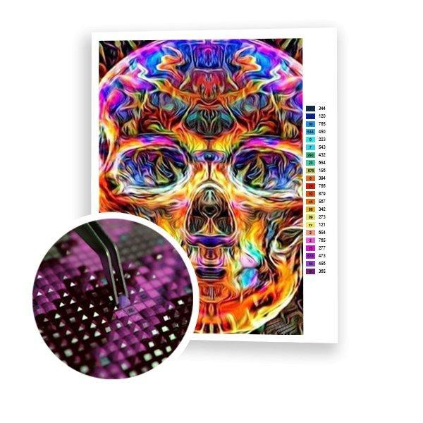 Psy Skull Diamond Painting for Sale | Just Paint by Numbers Store