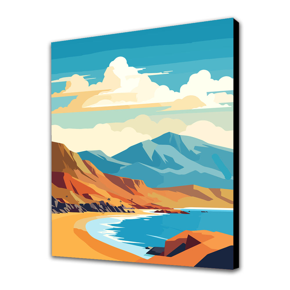 Rocky Beach Paint by Numbers Kit | Just Paint by Numbers Store