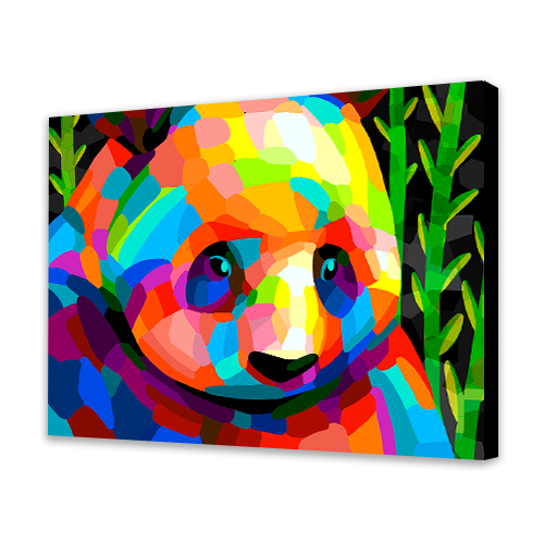Colorful Panda - Paint by Numbers Kit | Just Paint by Numbers Store