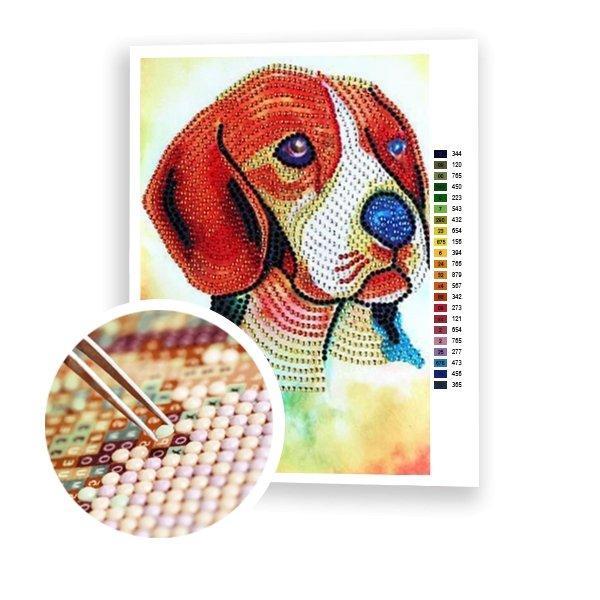 Beautiful Beagle Diamond Painting for Sale | Just Paint by Numbers Store